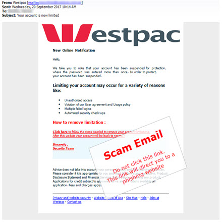 Latest scams | Westpac