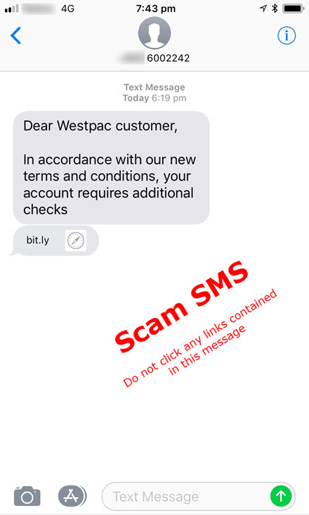 Archive SMS scam alerts | Westpac