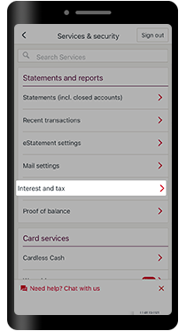 Interest and Tax Summary | Westpac