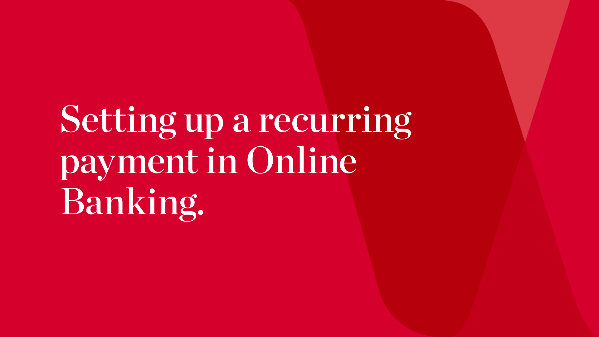 Recurring Payments | Westpac